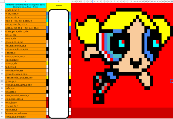 Pixel art: Spanish alphabet - Mi Clase Divertida